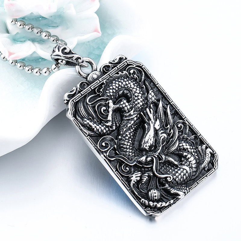 Dragon Amulet Necklace (Stainless Steel) | Dragon Vibe