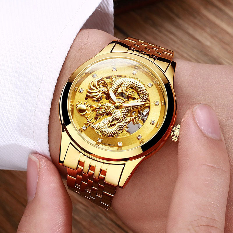 Golden Dragon Automatic Watch | Dragon Vibe
