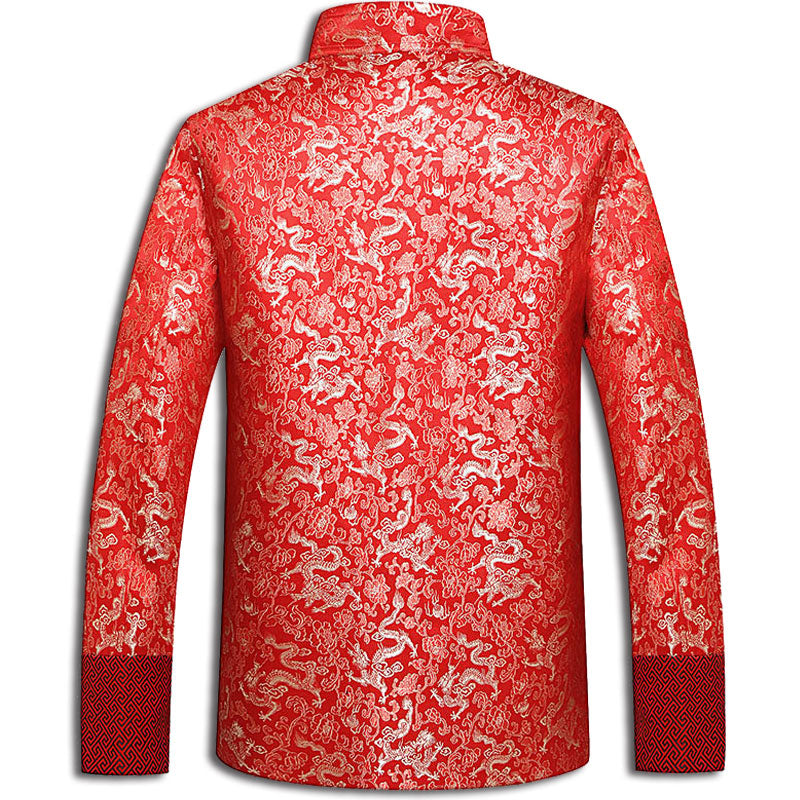 Red Silk Dragon Jacket | Dragon Vibe