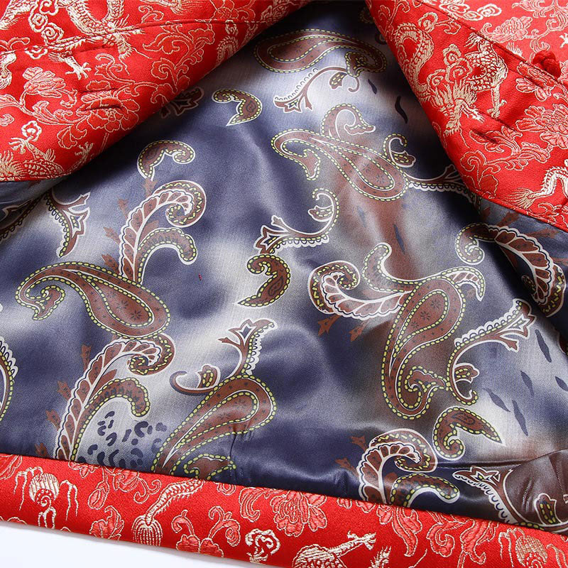 Red Silk Dragon Jacket | Dragon Vibe