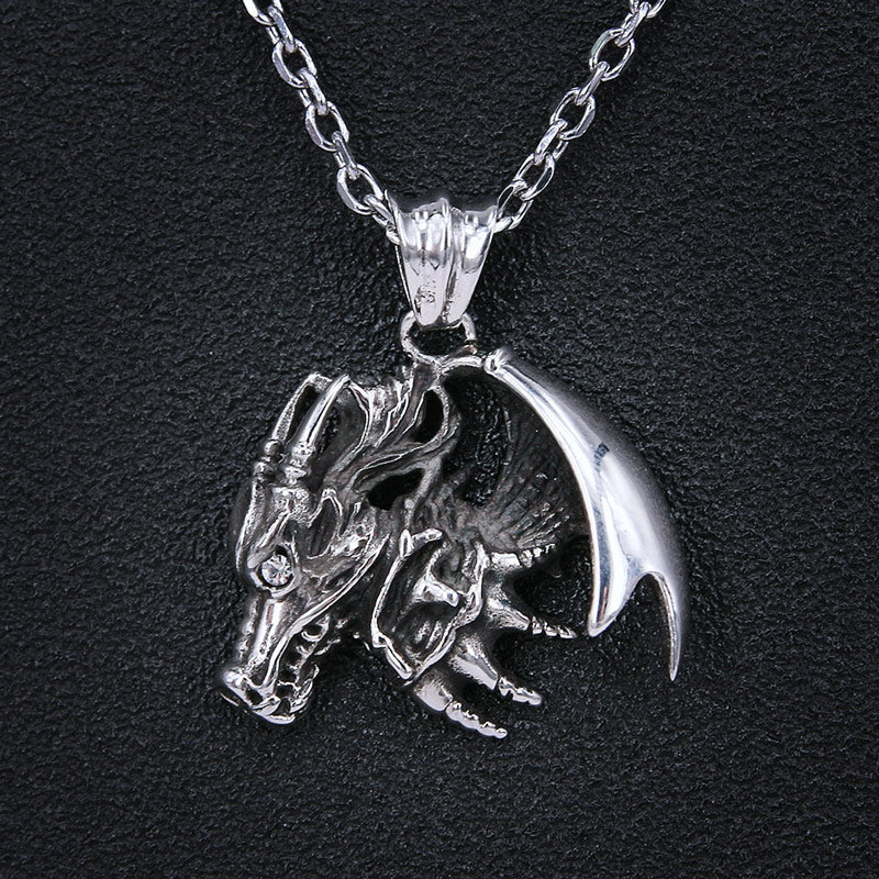 Winged Dragon Charm (Stainless Steel) | Dragon Vibe